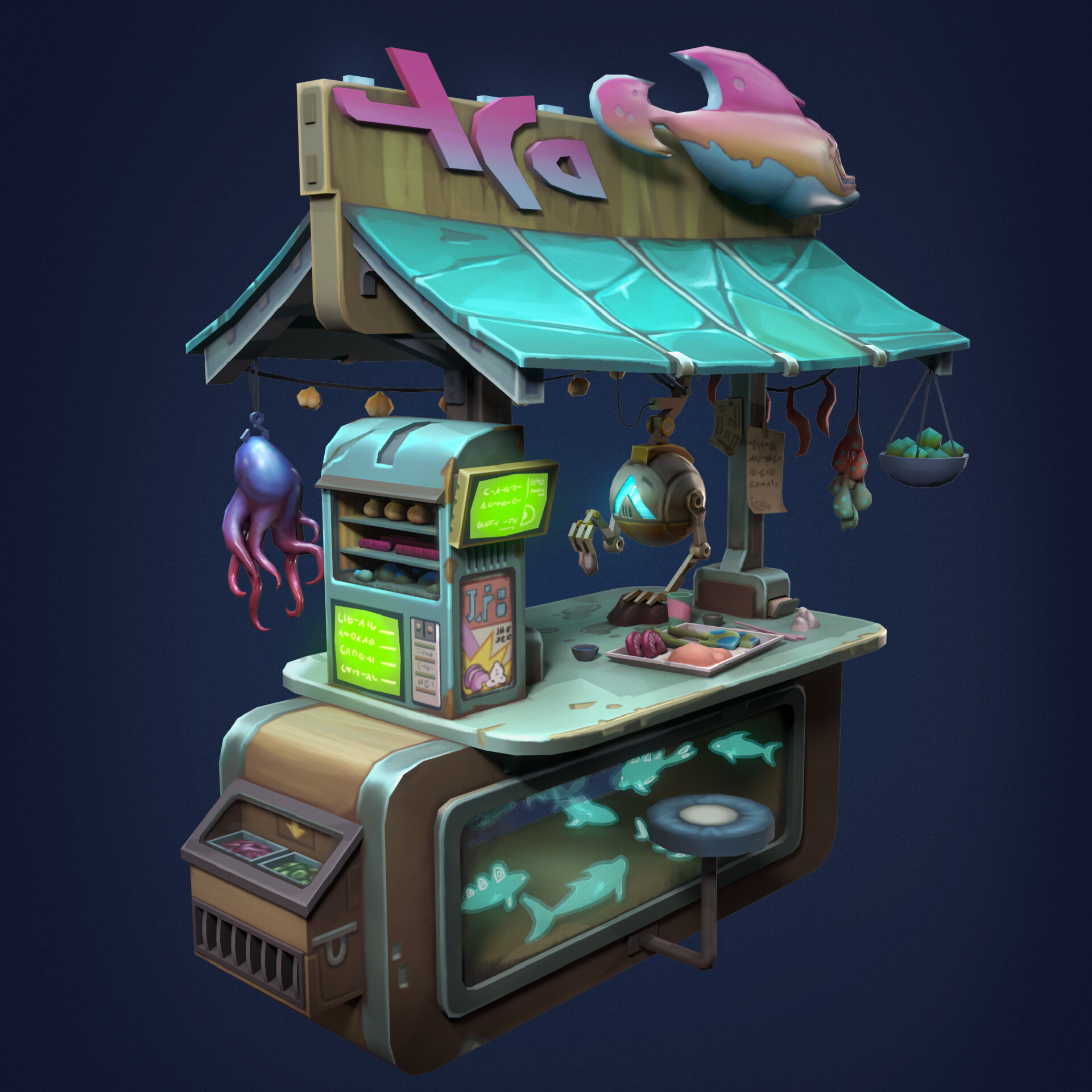 ArtStation - Space sushi bar