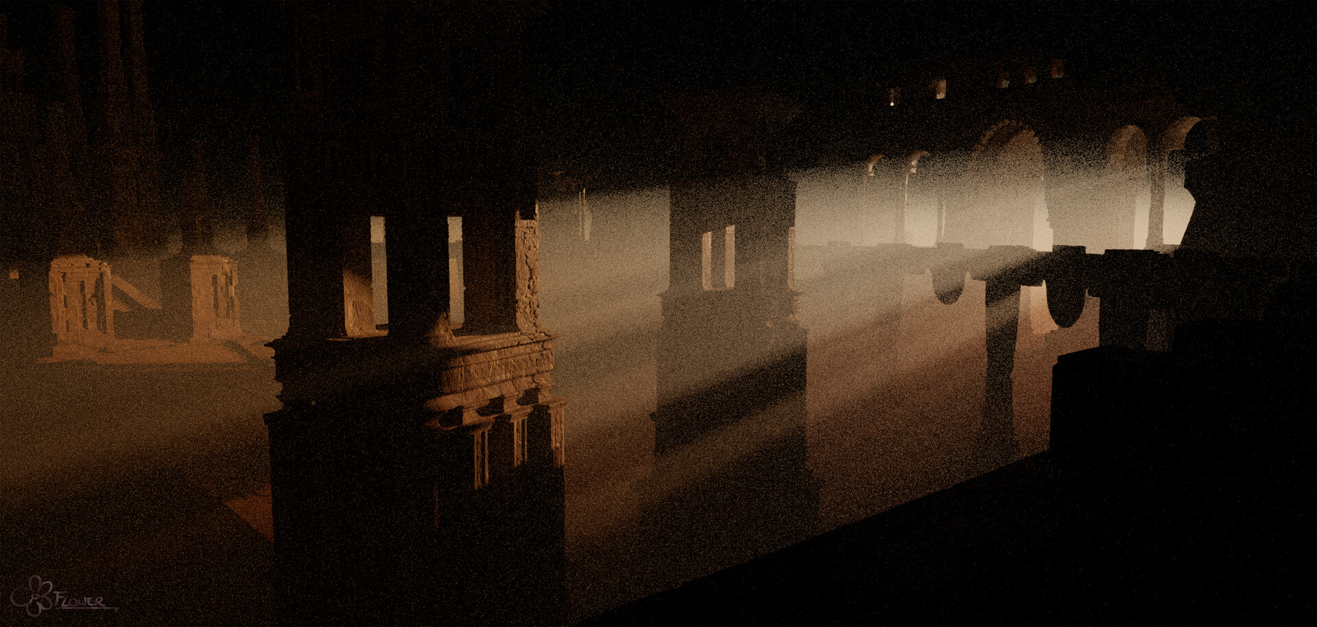 ArtStation - Temple light studies