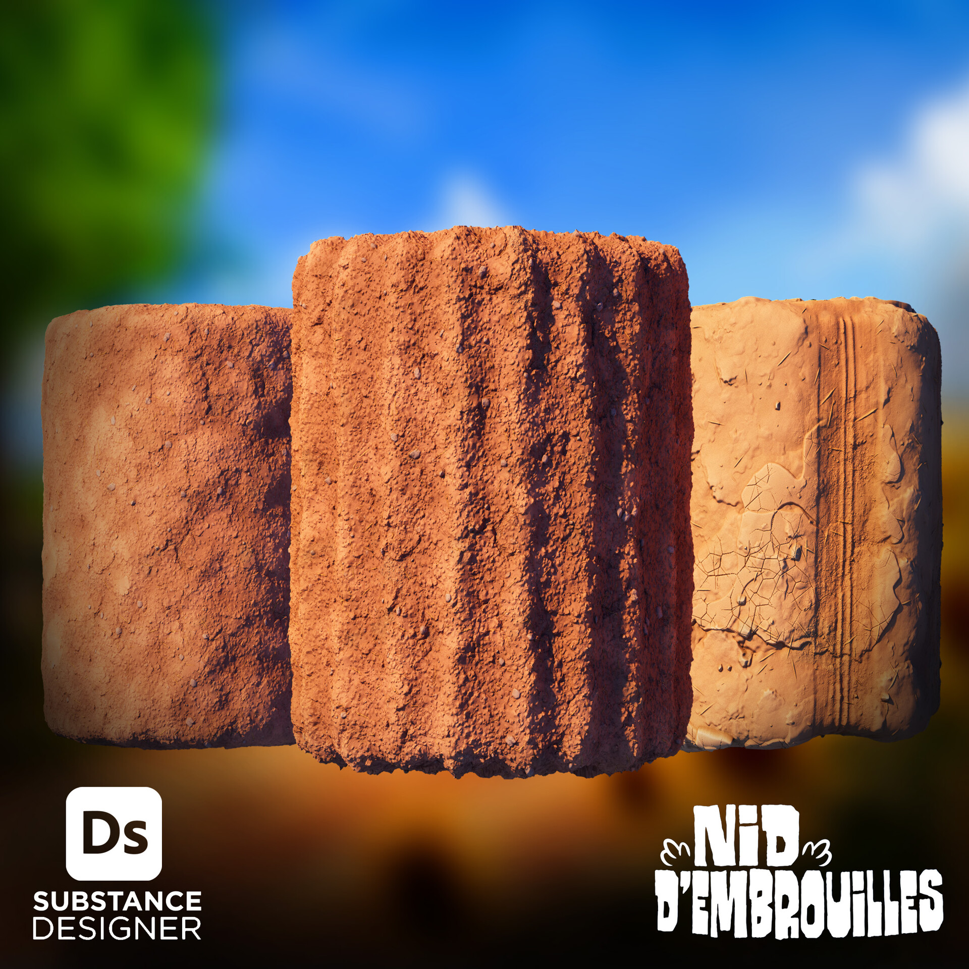 ArtStation - Stylized mud texture set