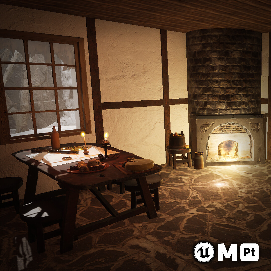 ArtStation - The Cartographer’s Small Medieval House (Interior)