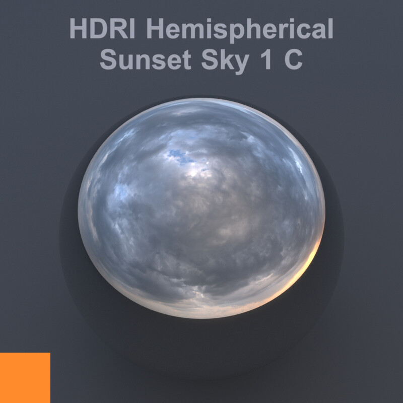 ArtStation - HDRI Hemispherical Sunset Sky 1 C
