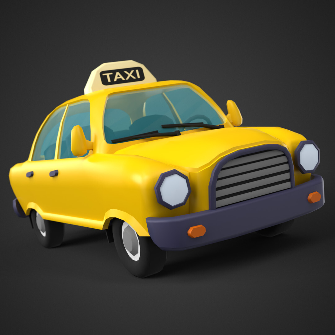 ArtStation - Cartoon Taxi Cab