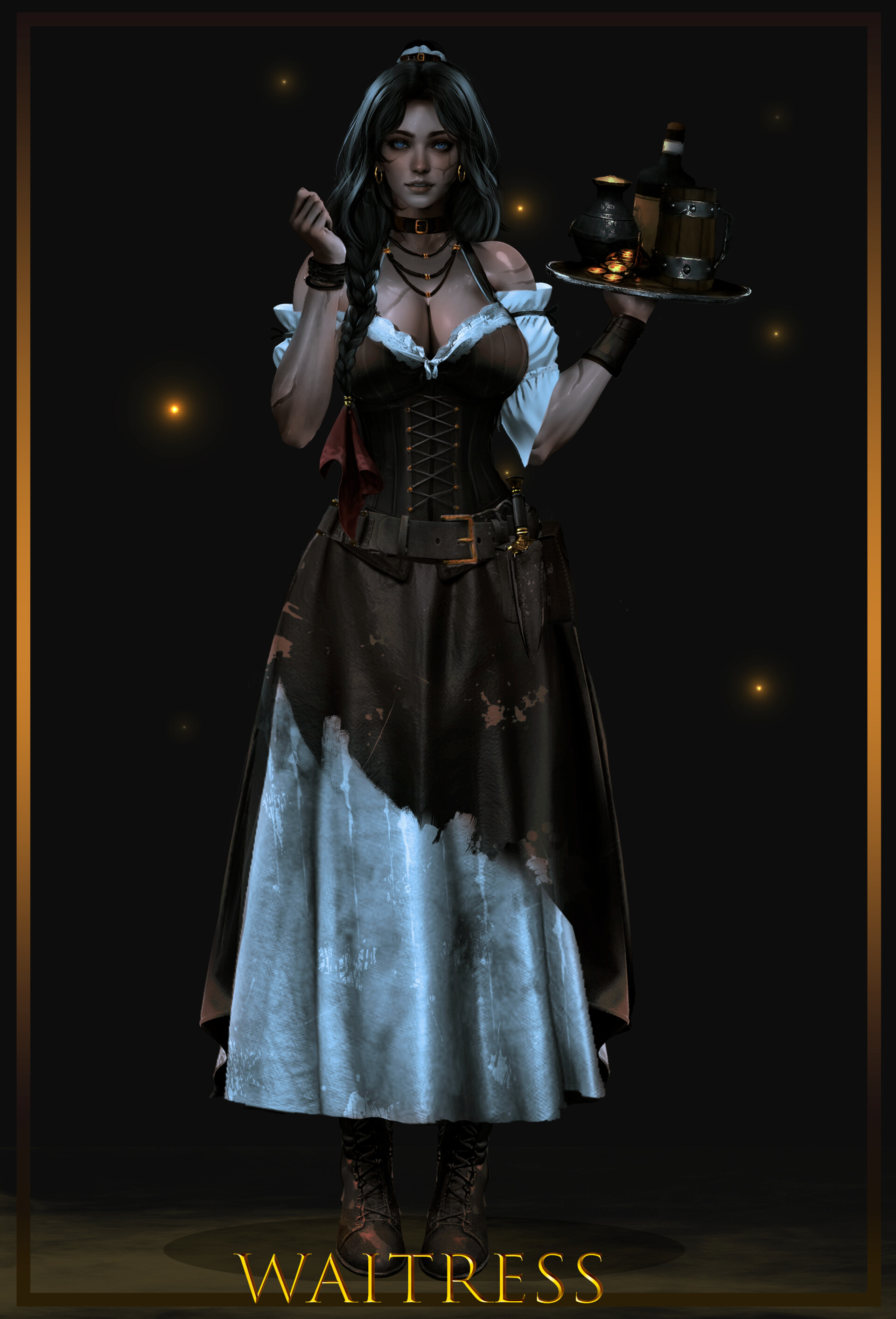 ArtStation - Waitress (female D&D character )