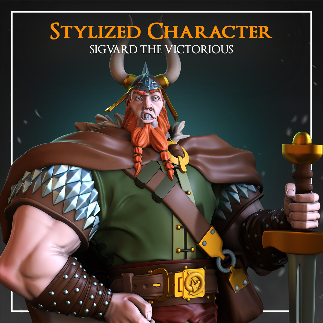 ArtStation - Stylized Viking Character - Sigvard The Victorious