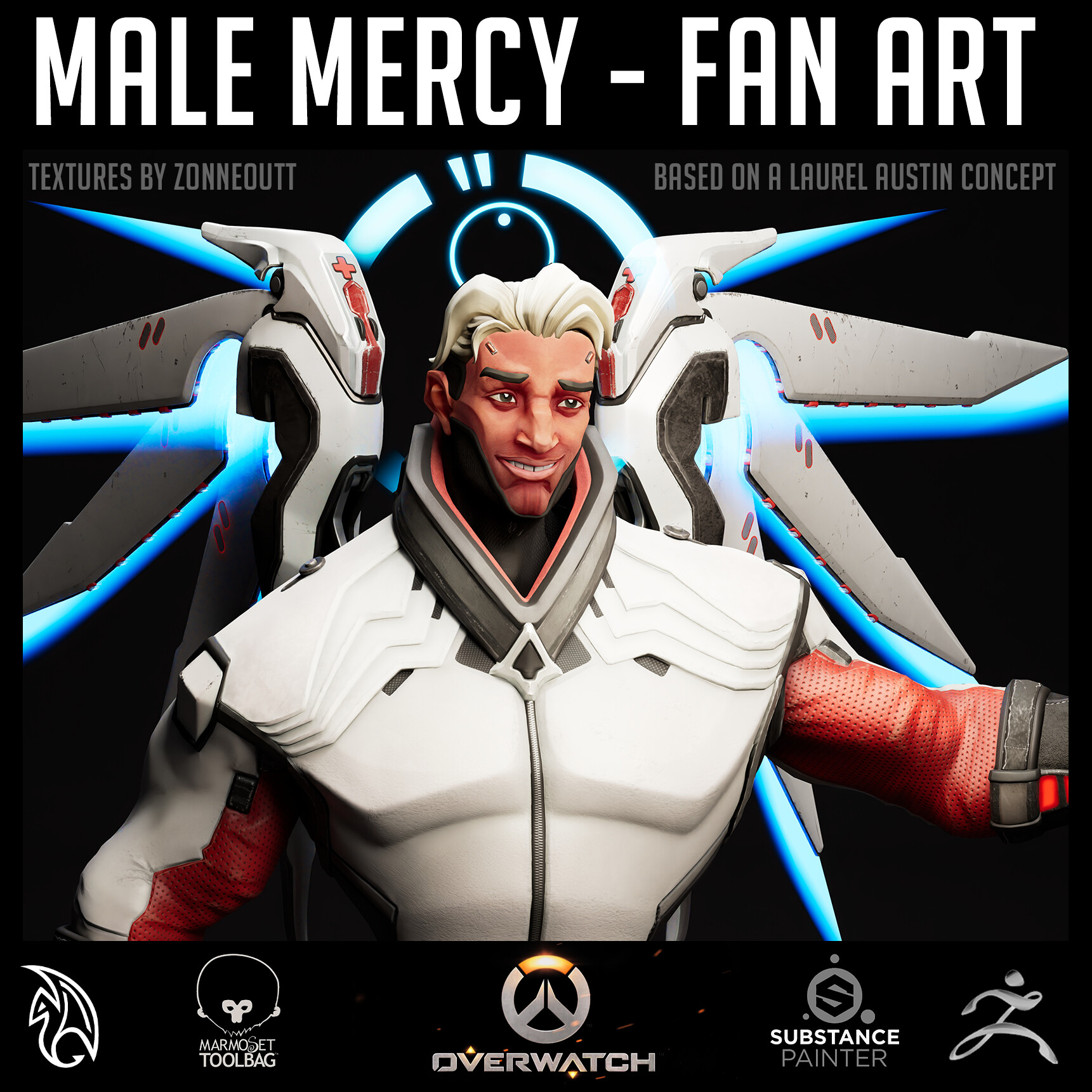 ArtStation - Male Mercy Fan Art