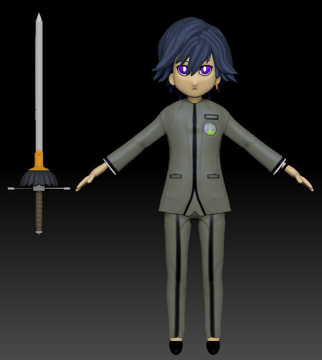 ArtStation - ZBrush: Naoya Toudou + Rapier (Persona 3).