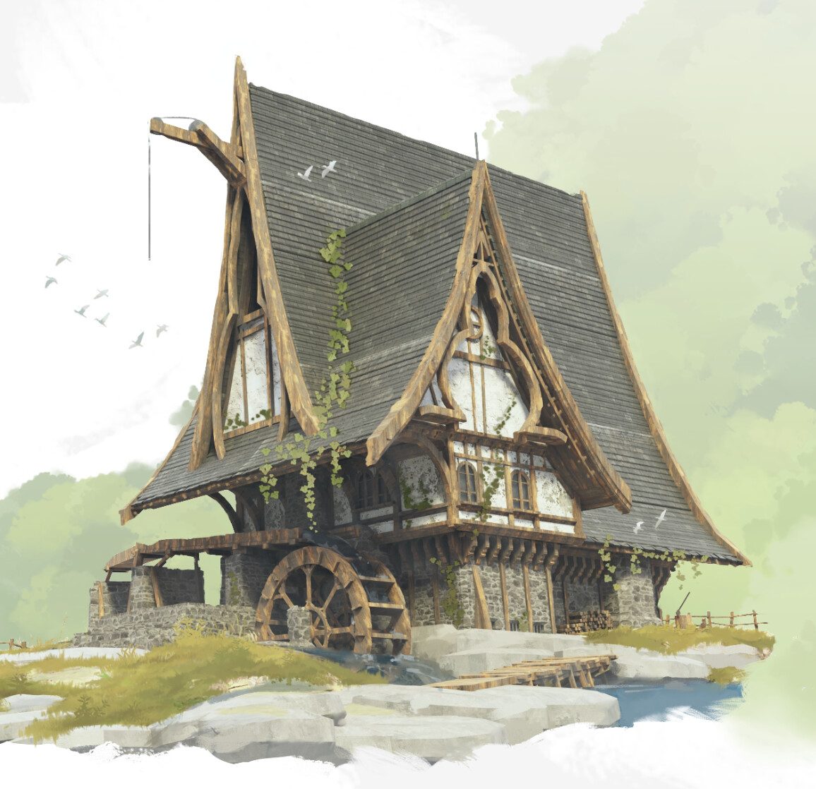 ArtStation - Water Mill