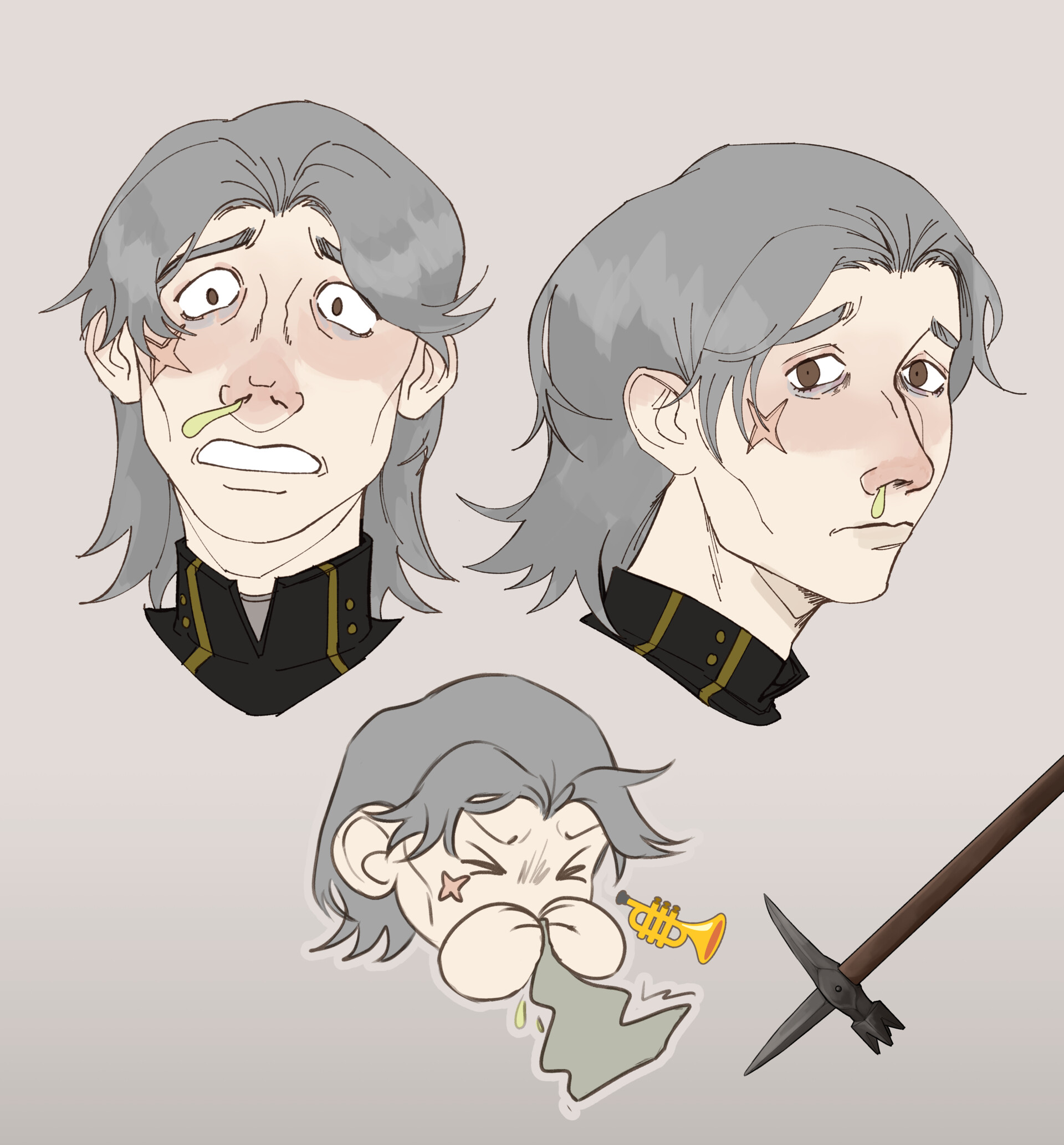 ArtStation - (OC) Monsieur Gyl Character Refsheet
