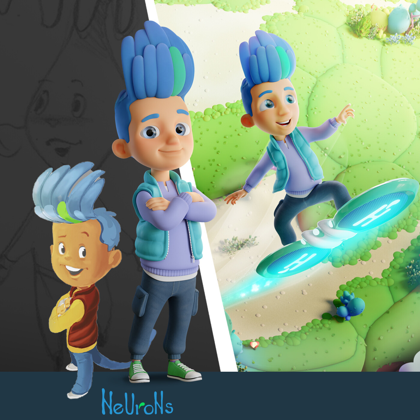 ArtStation - Creating Vinch, the main character for animated series ...