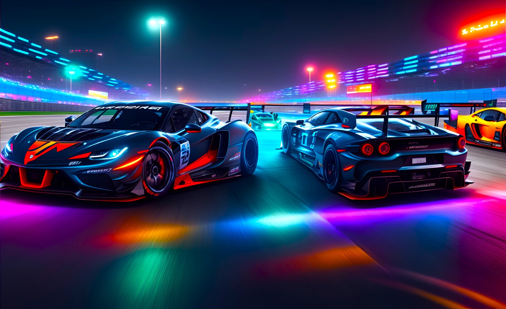 ArtStation - 4 pics of Supercars Ready to Race