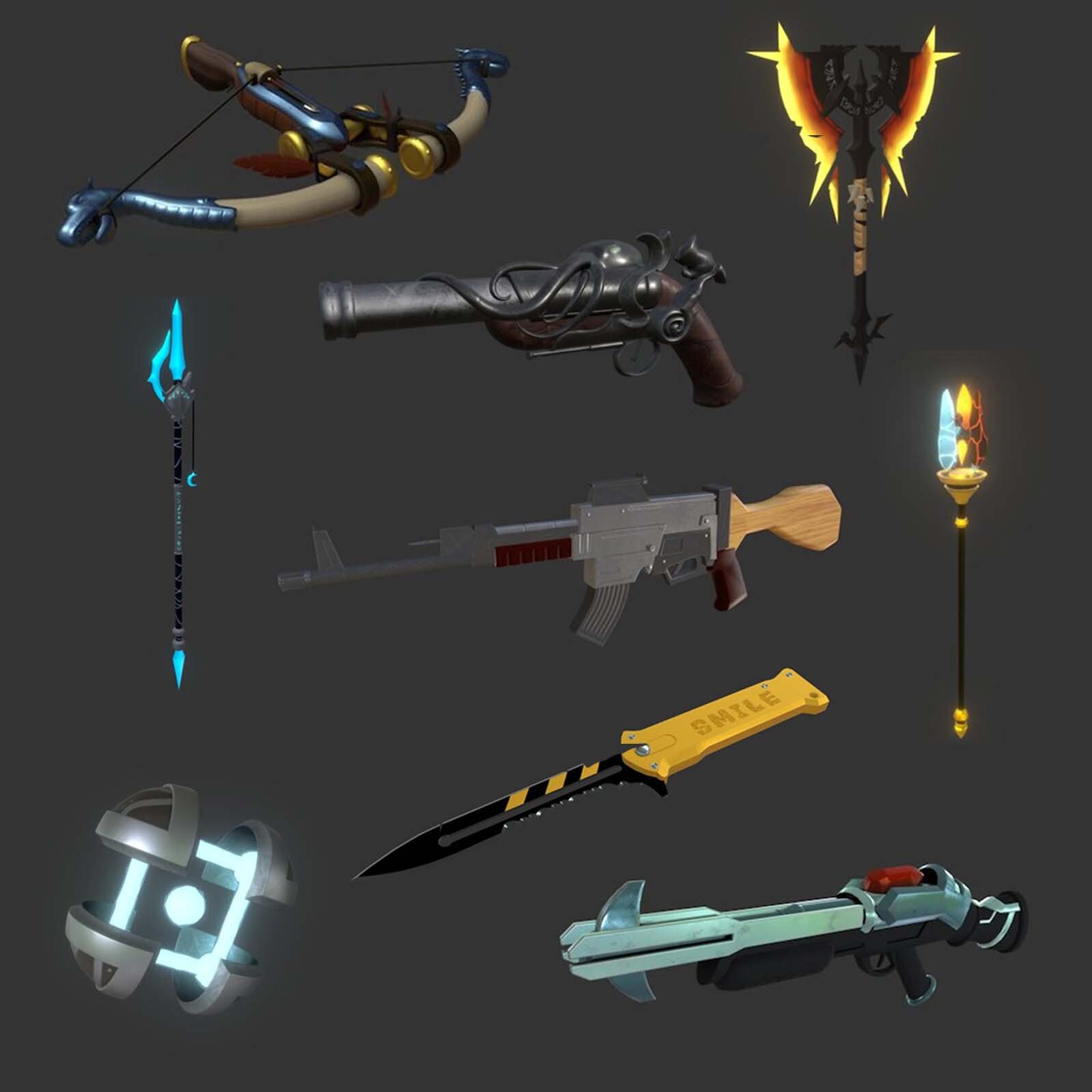 ArtStation - SMITE and Paladins Fan Art Weapons