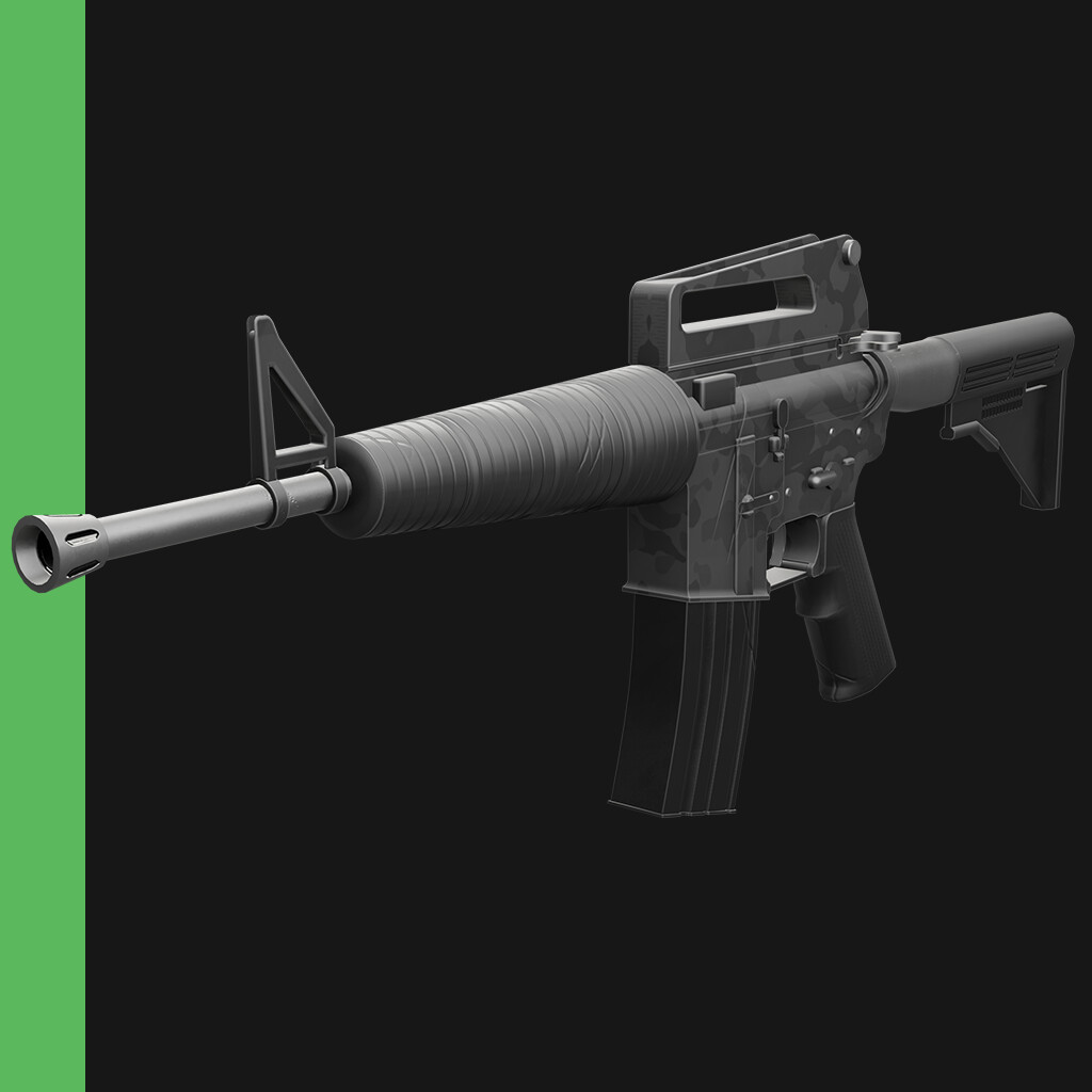 ArtStation - Stylized - M4 Assault Rifle