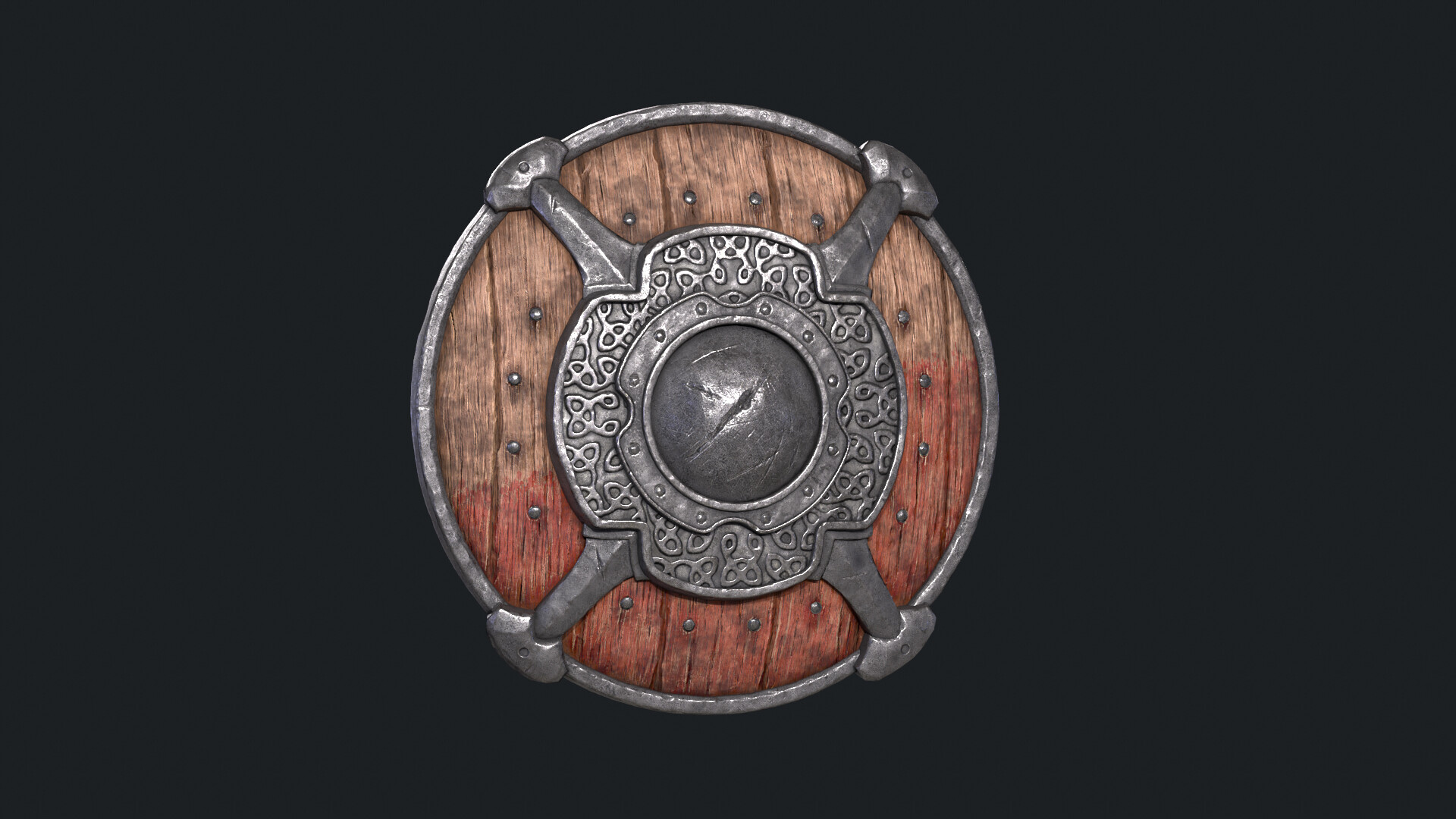 ArtStation - medieval wood shield : game prop modeling