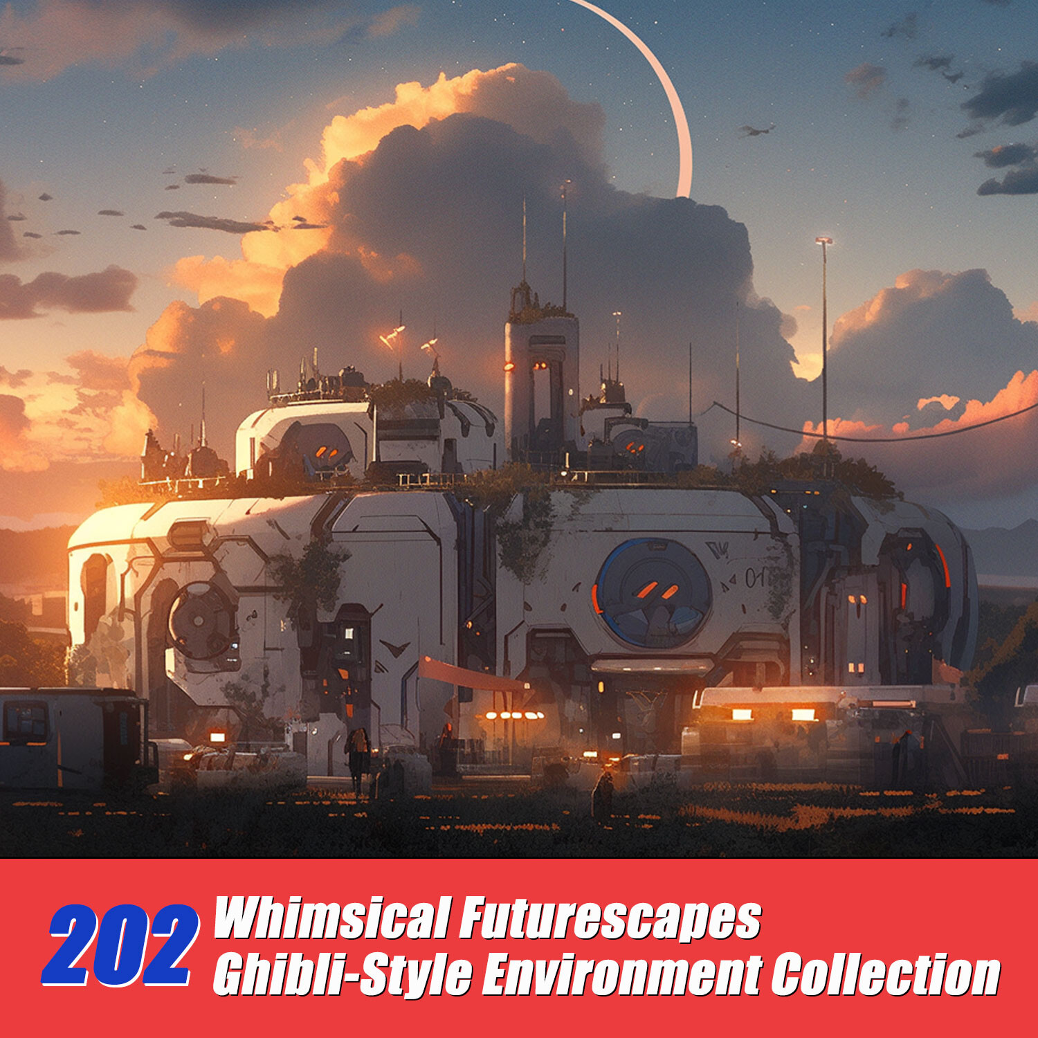 ArtStation - Whimsical Futurescapes: Ghibli-Style Environment Collection