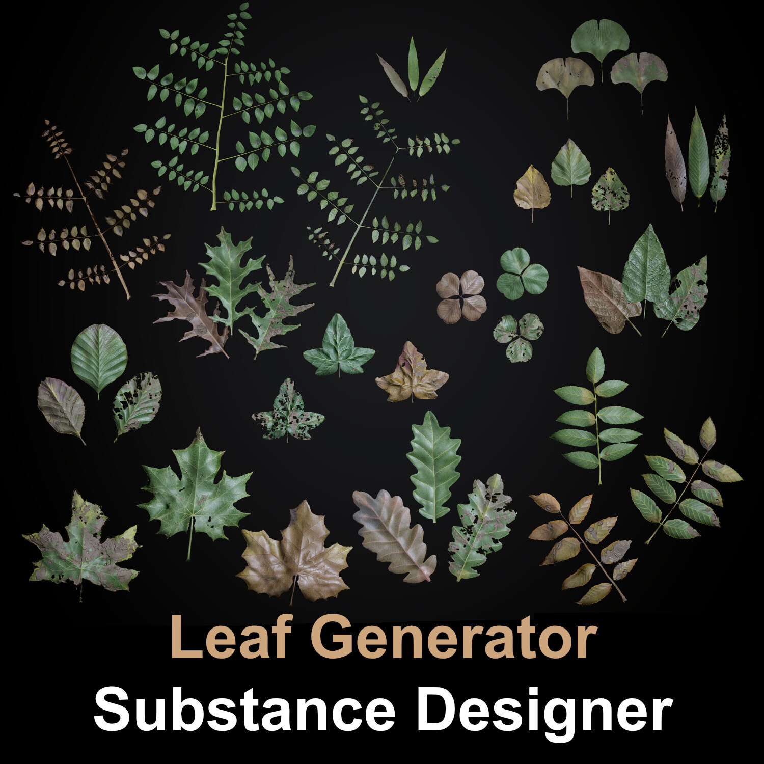 ArtStation - Leaf/Foliage Generator - Substance Designer