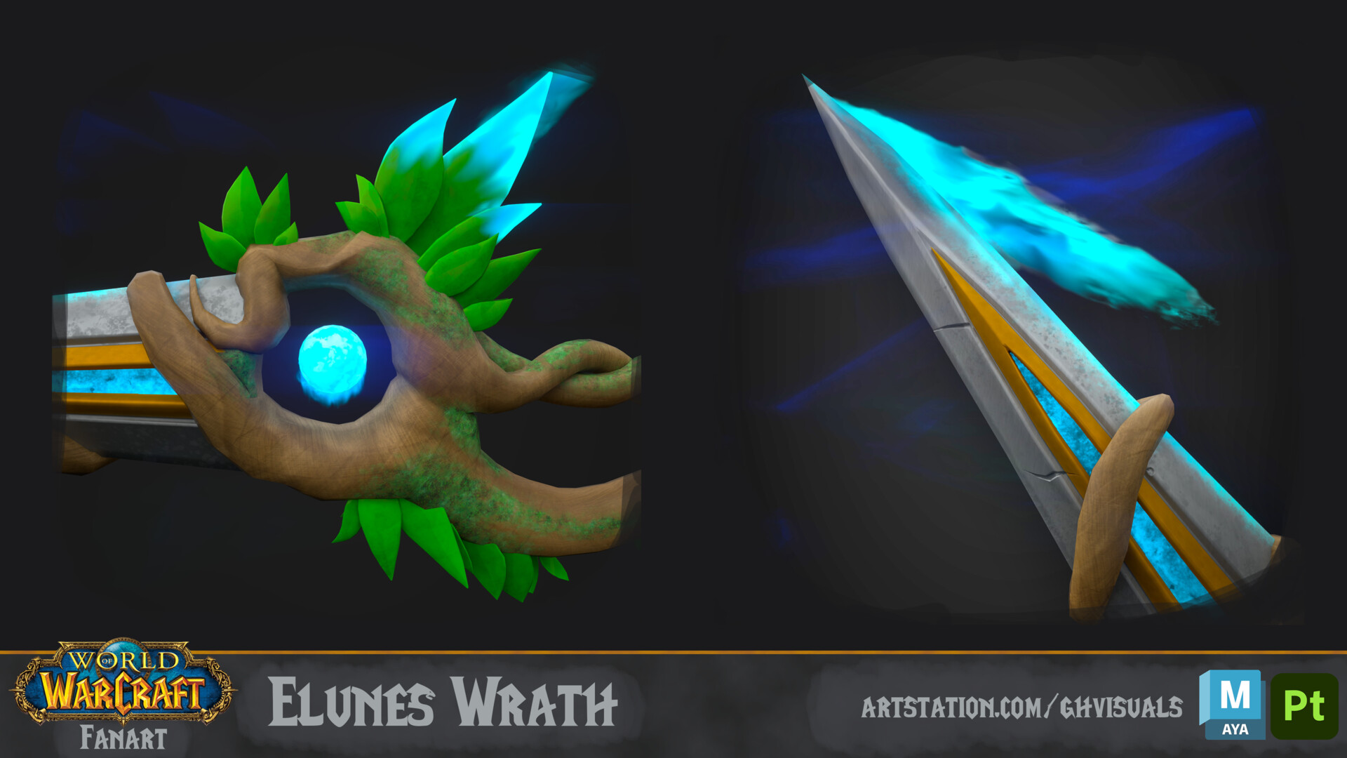 ArtStation - WOW Weapon - Elune's Wrath (Fanart)