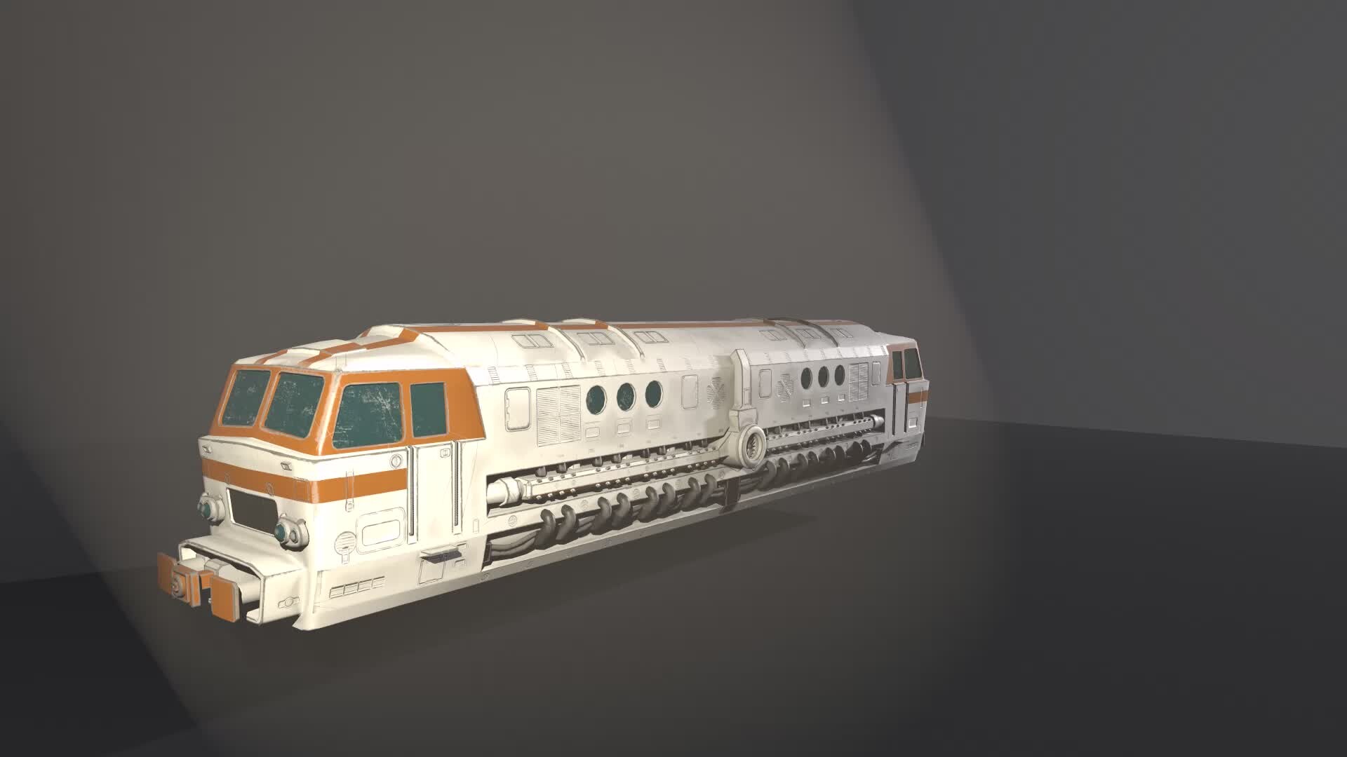 ArtStation - Space train 3D game asset