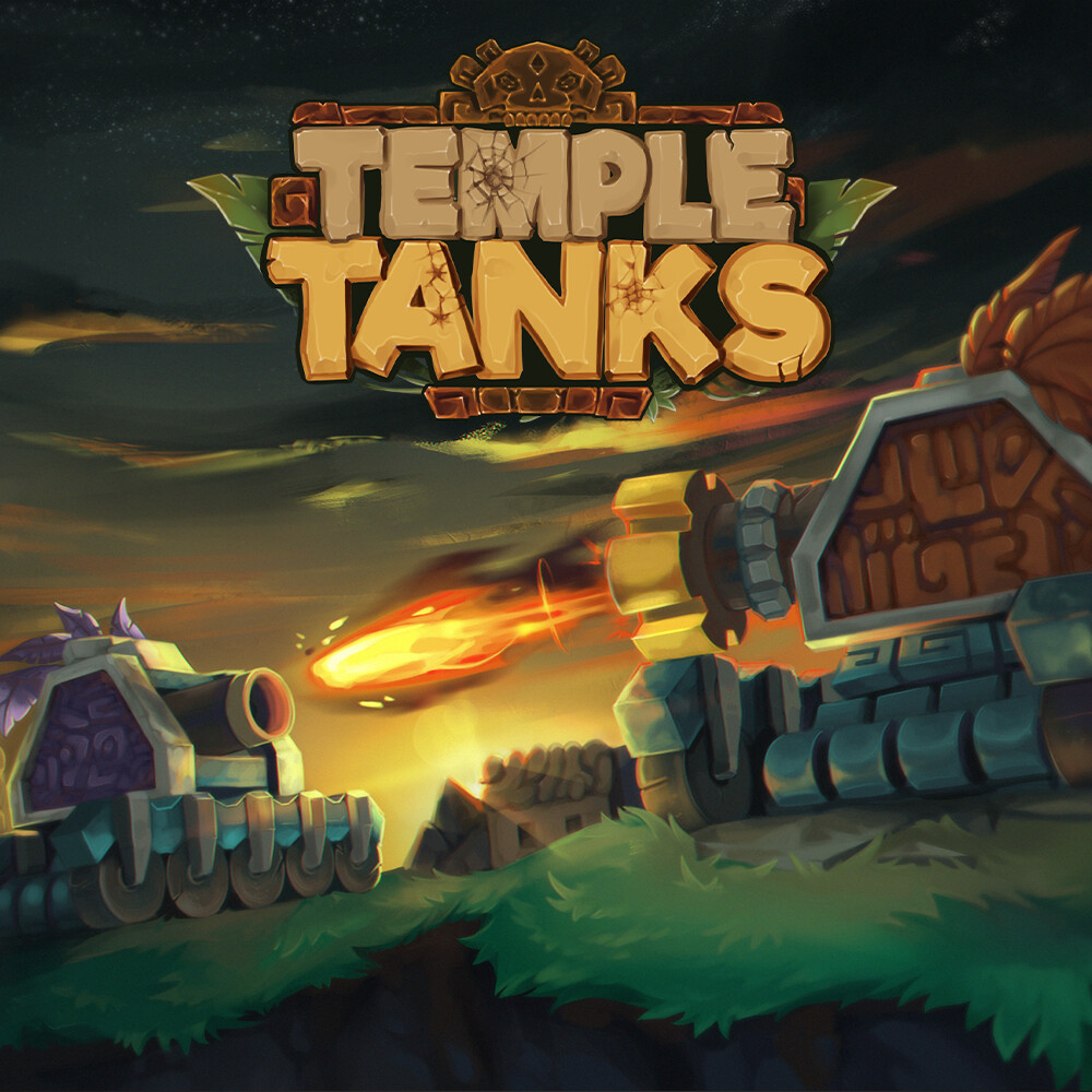 ArtStation - Temple Tanks: main menu illustration