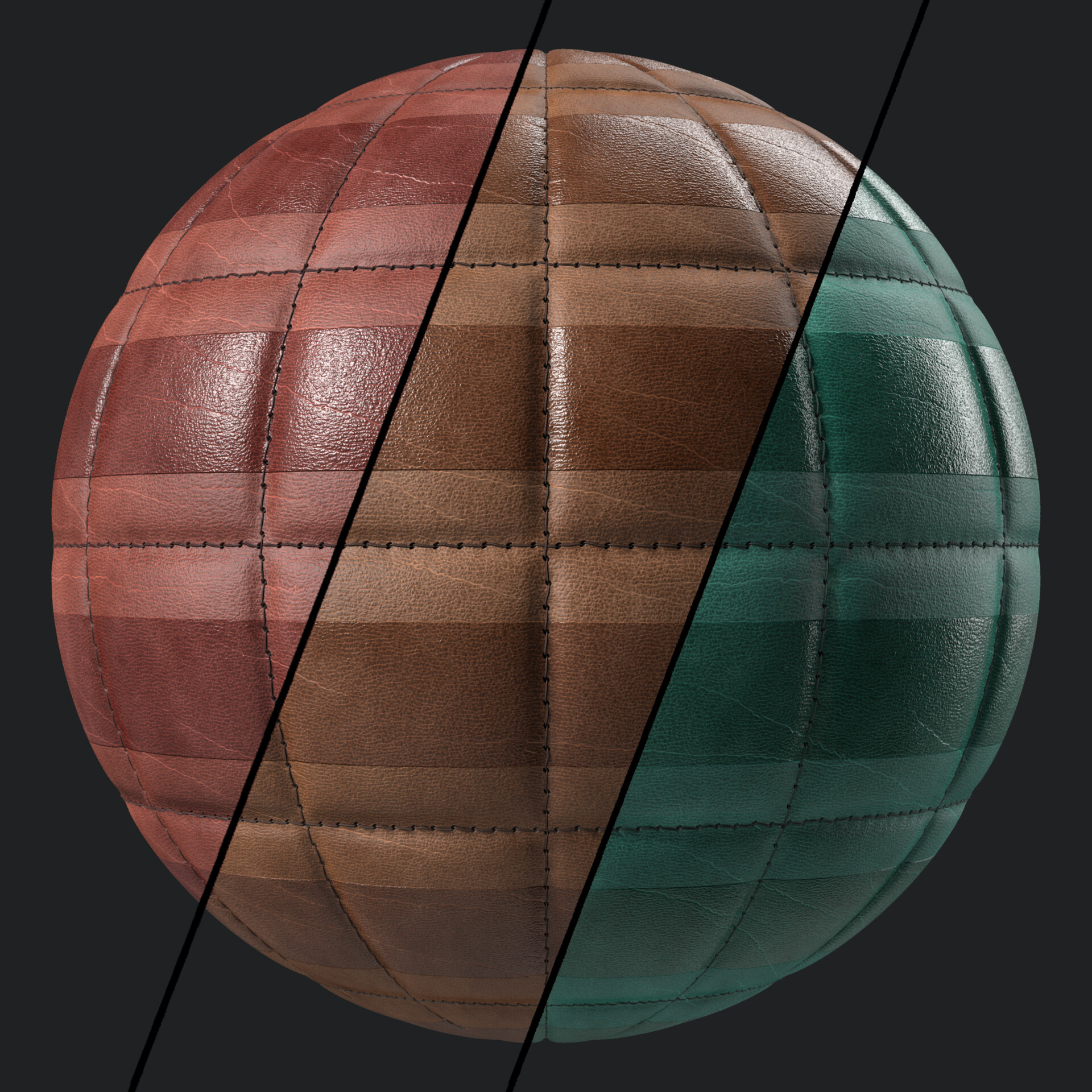 ArtStation - Leather Materials 29- Stitched Leather By Sbsar | Pbr 4k ...
