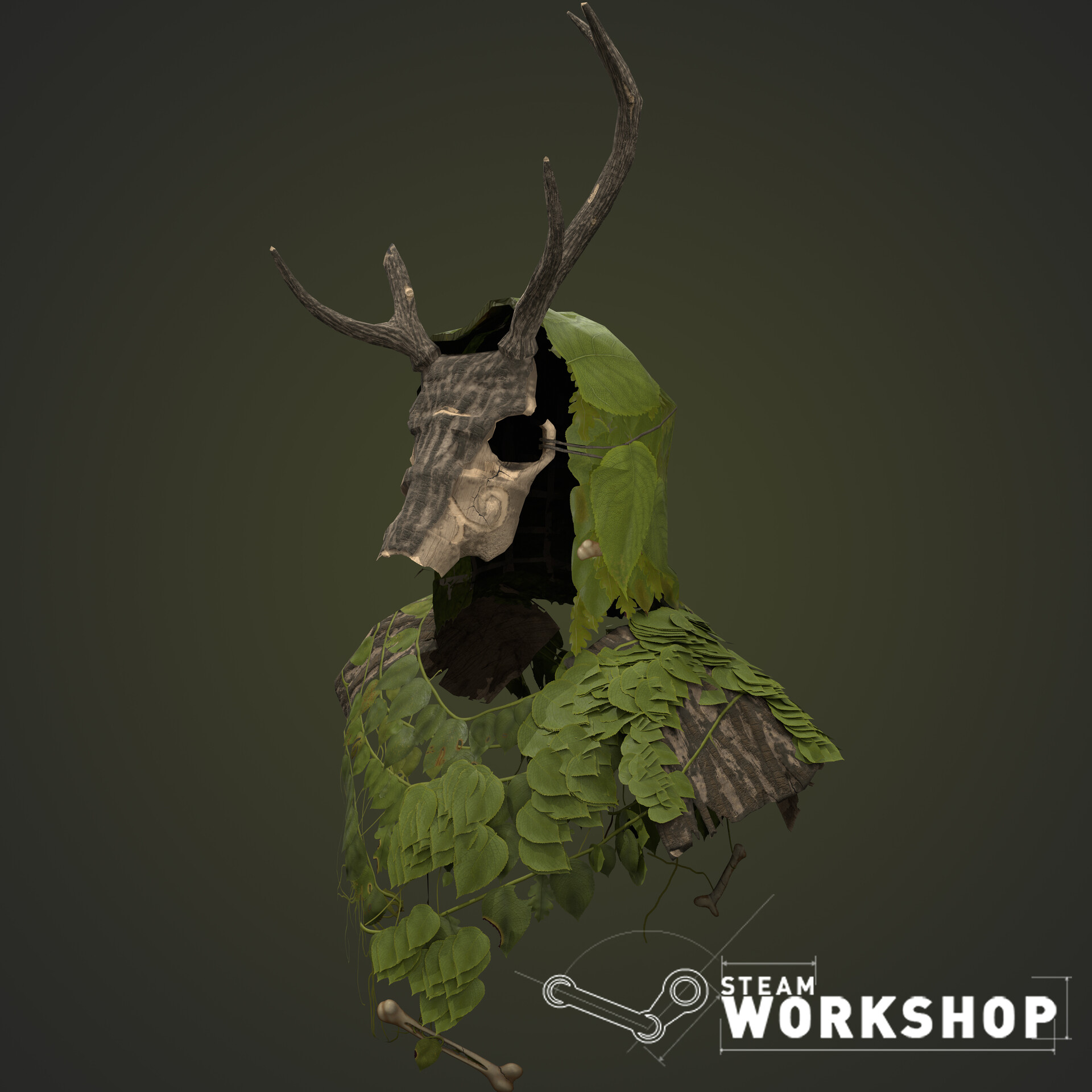 ArtStation - Forest Guardian poncho and deer skull Collection made for RUST