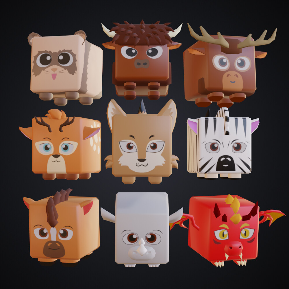 ArtStation - Blocky Pets