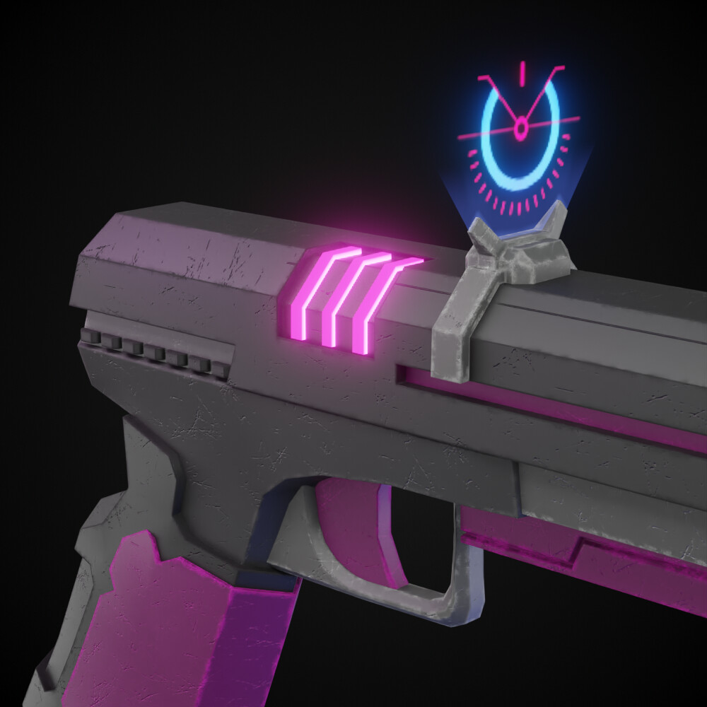 ArtStation - Futuristic Glock - Low Poly