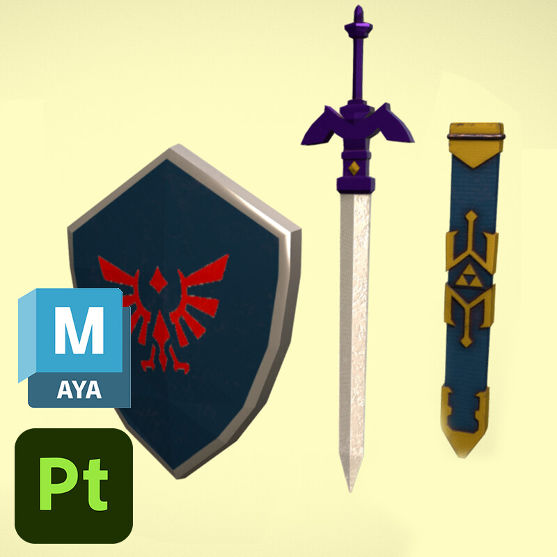 ArtStation - Fanmade Legend Of Zelda Weapons