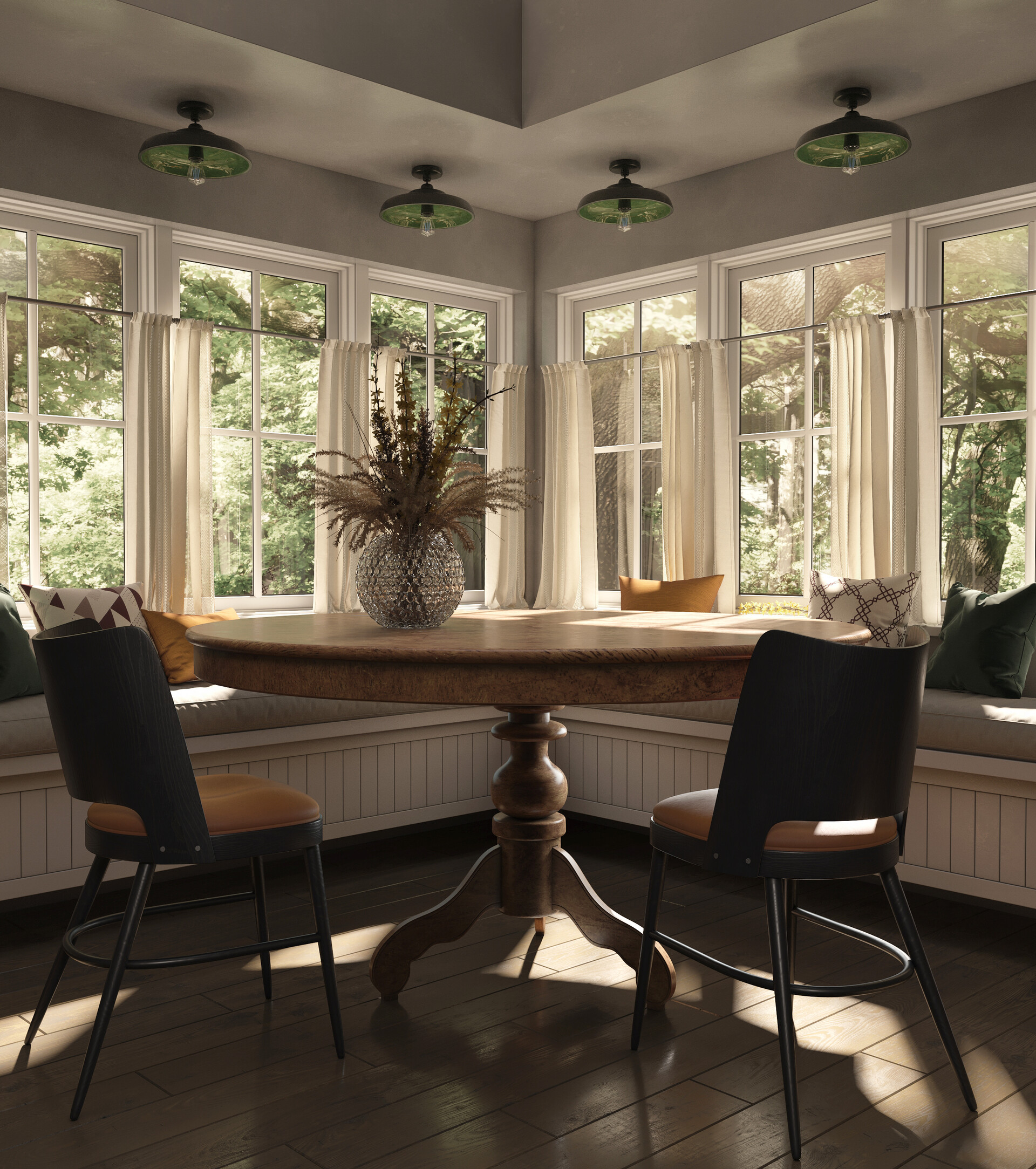 ArtStation - Corner dining room. Render.