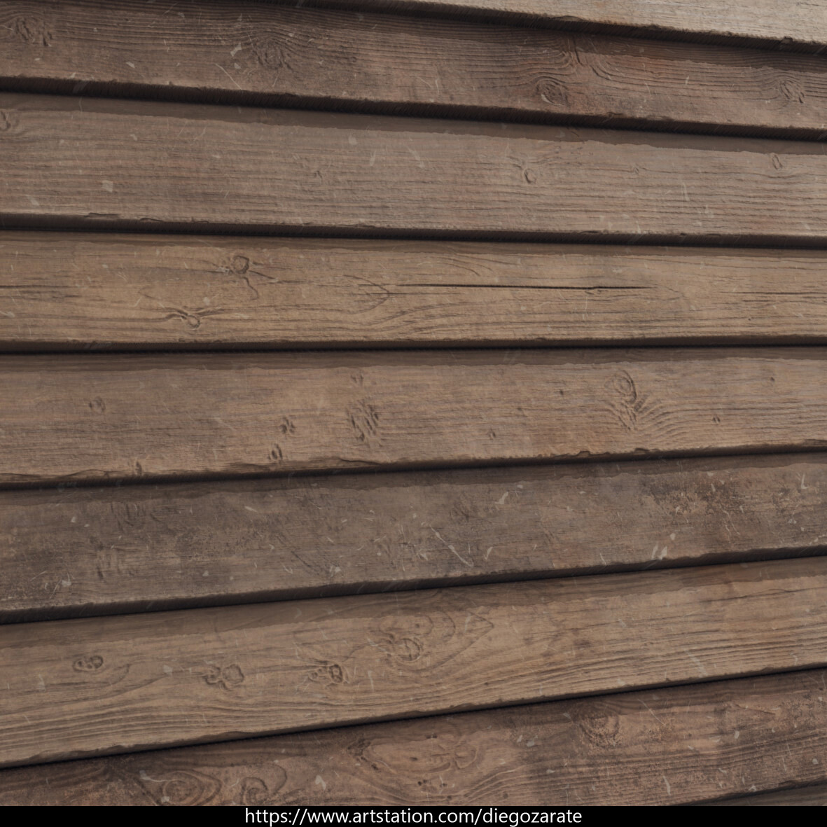 ArtStation - PBR - OVERLAPPING WOODEN WALL - 4K MATERIAL