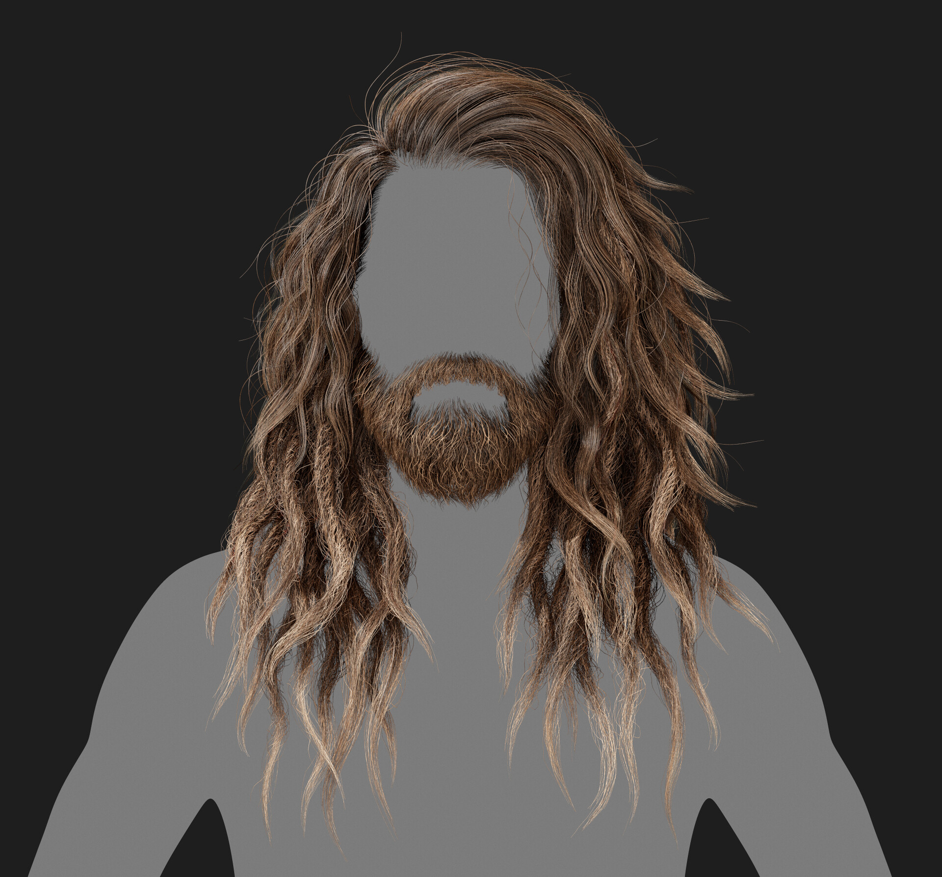 ArtStation - Realtime side part Dreadlocks hairstyle