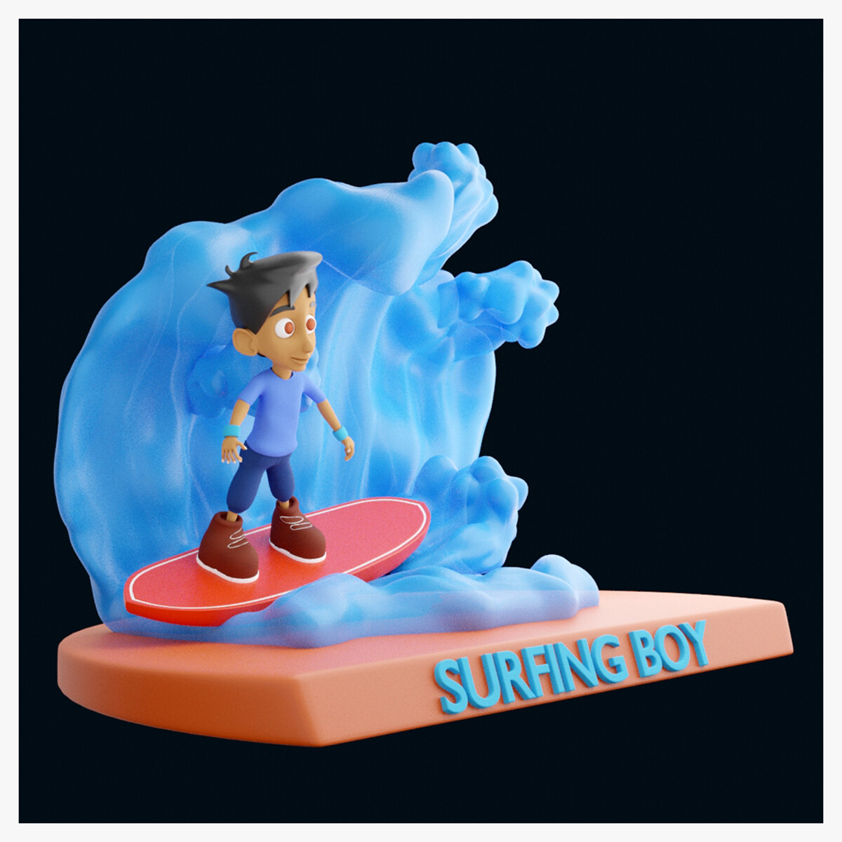 ArtStation - Surfing Boy