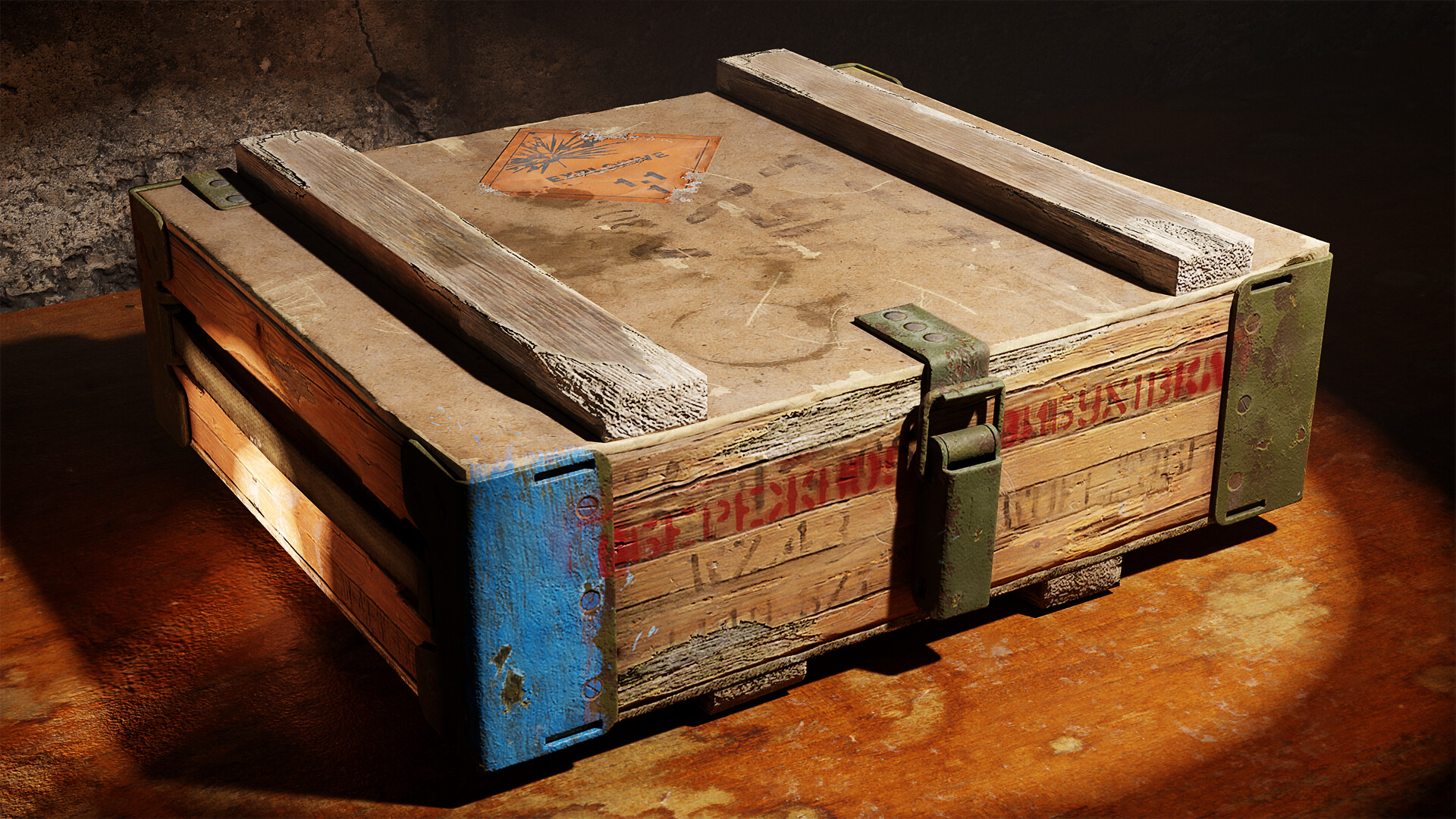 ArtStation - Old Damaged Military Crate