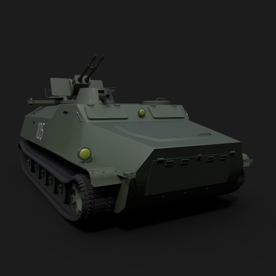 ArtStation - MTLB-Zu-23