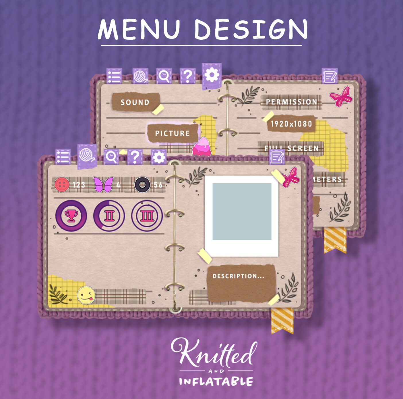 ArtStation - Knitted menu