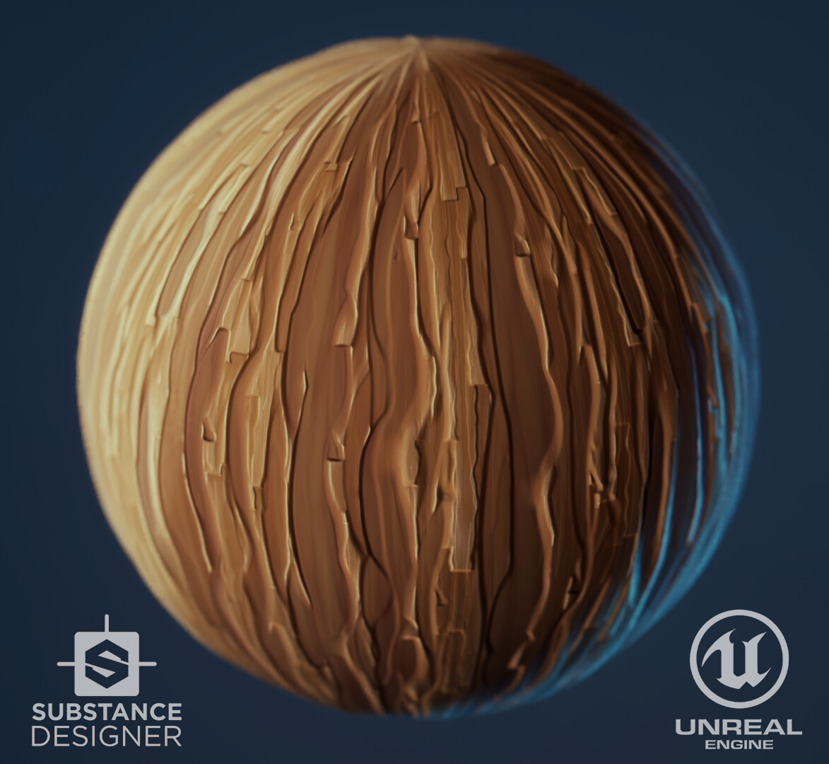 ArtStation - Stylized Tree Bark Procedural Material