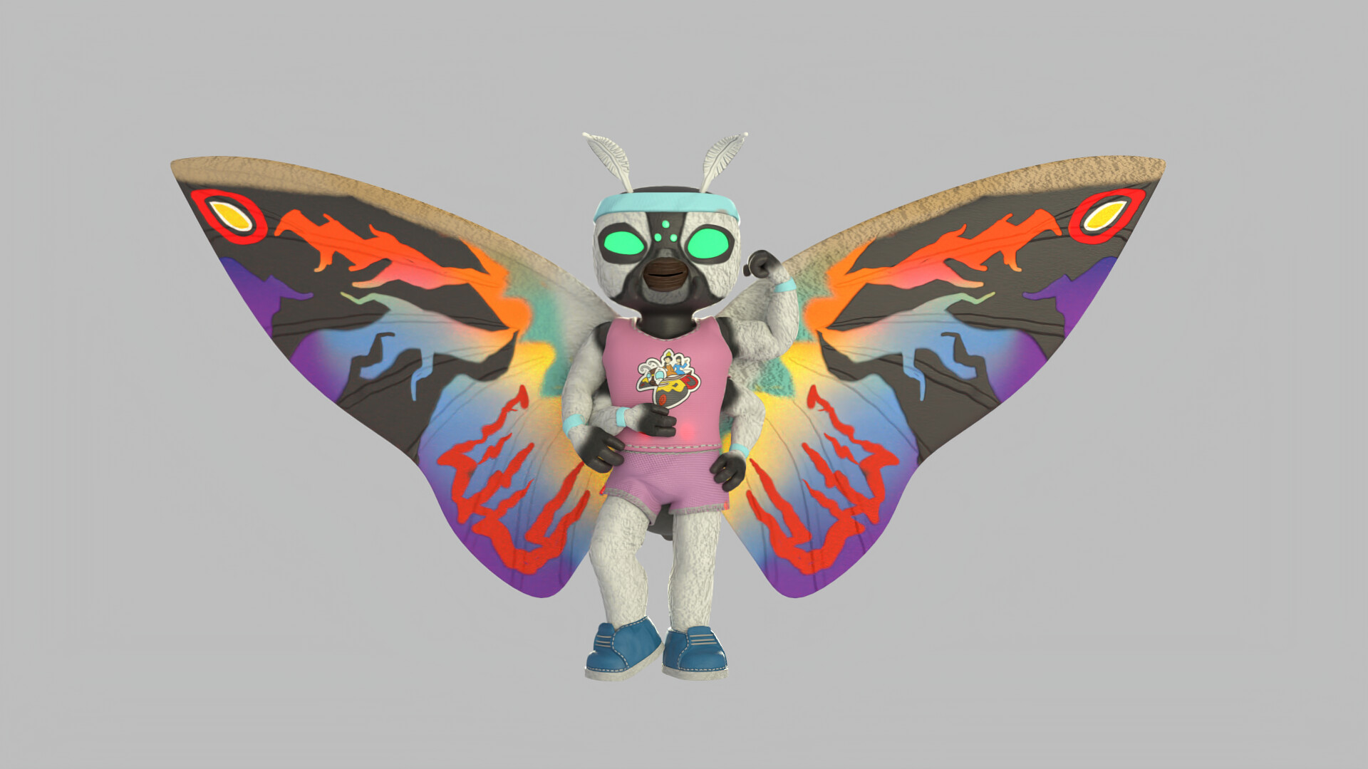 ArtStation - Mothra as a Gym bro