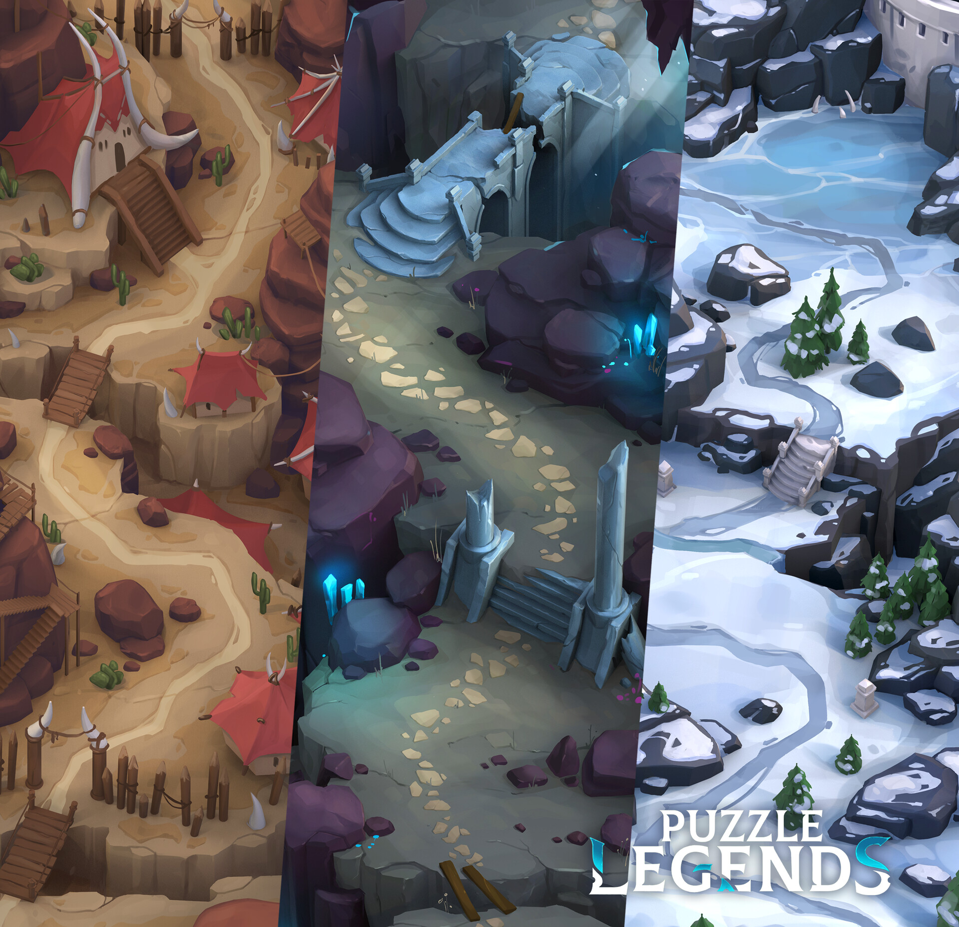 ArtStation - Puzzle Legends (campaign background)