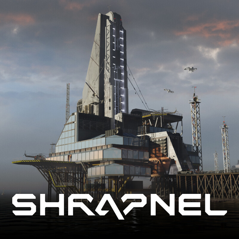 ArtStation - Oil platform, airport and harbour (Shrapnel)