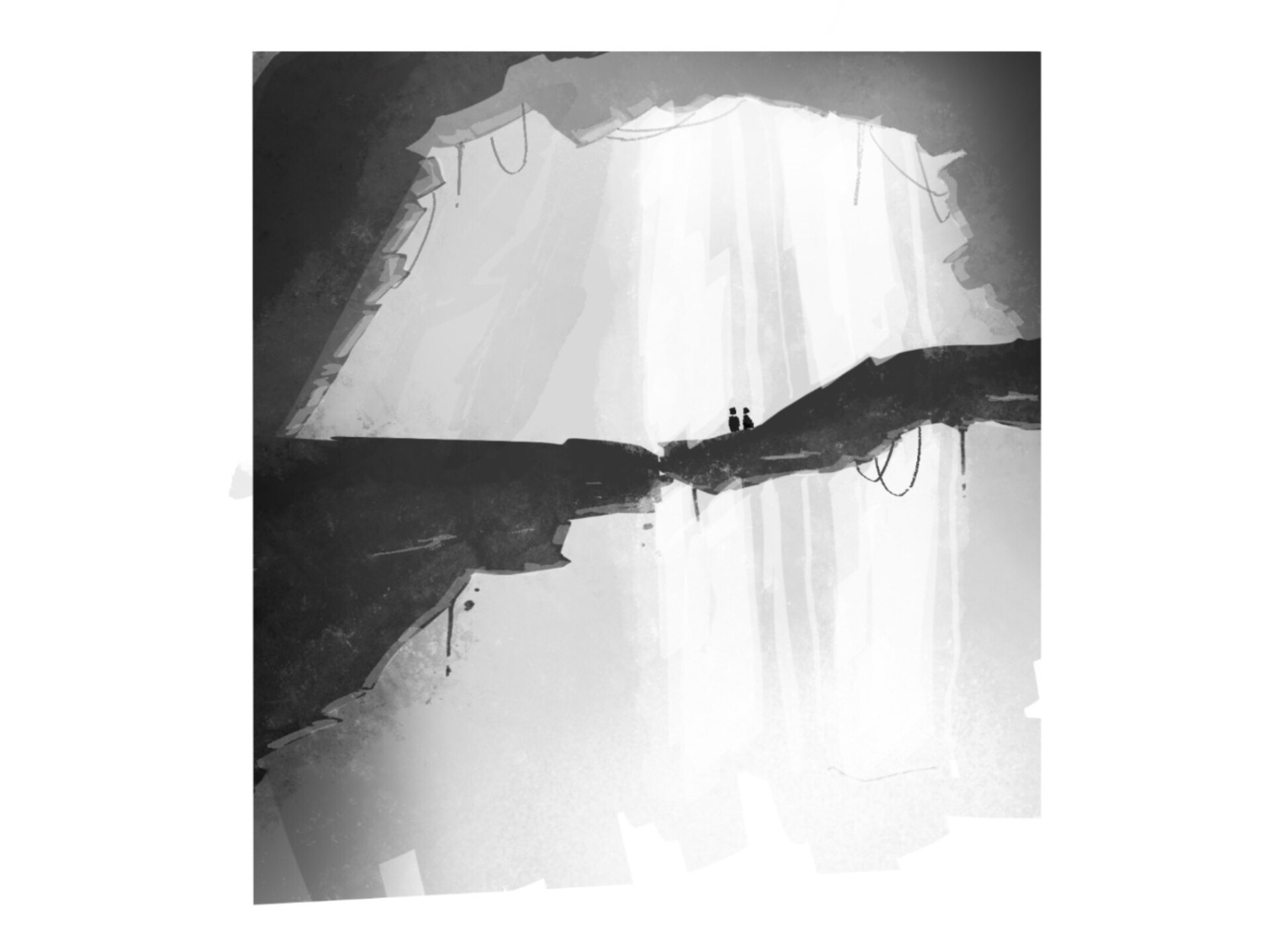 ArtStation - Waterfall Grayscale Miniatures | Procreate Sketchs