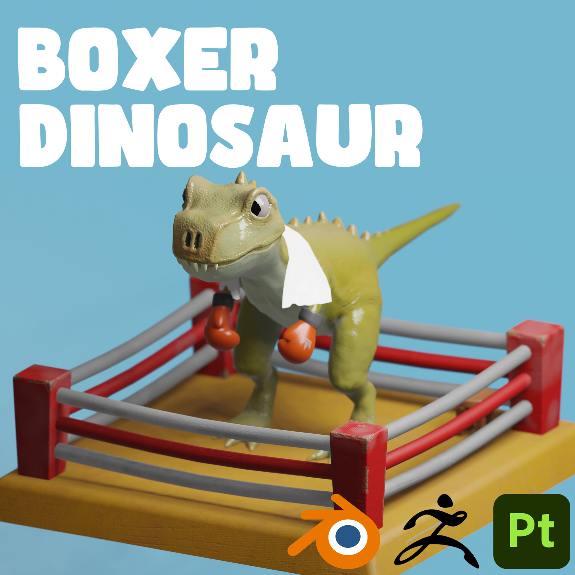 ArtStation - Boxer Dinosaur