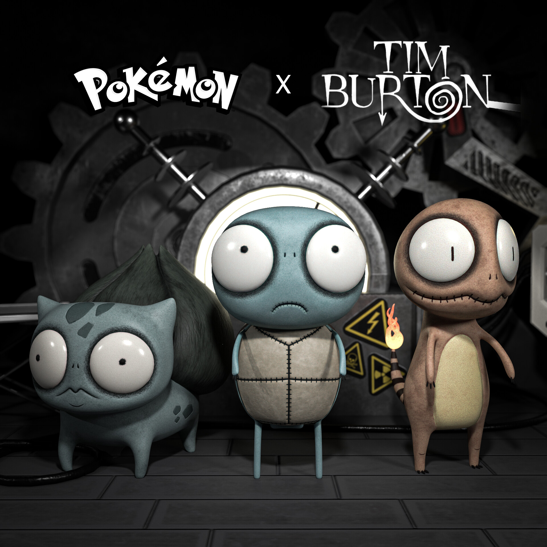 ArtStation - Pokemon in the style of TIm Burton
