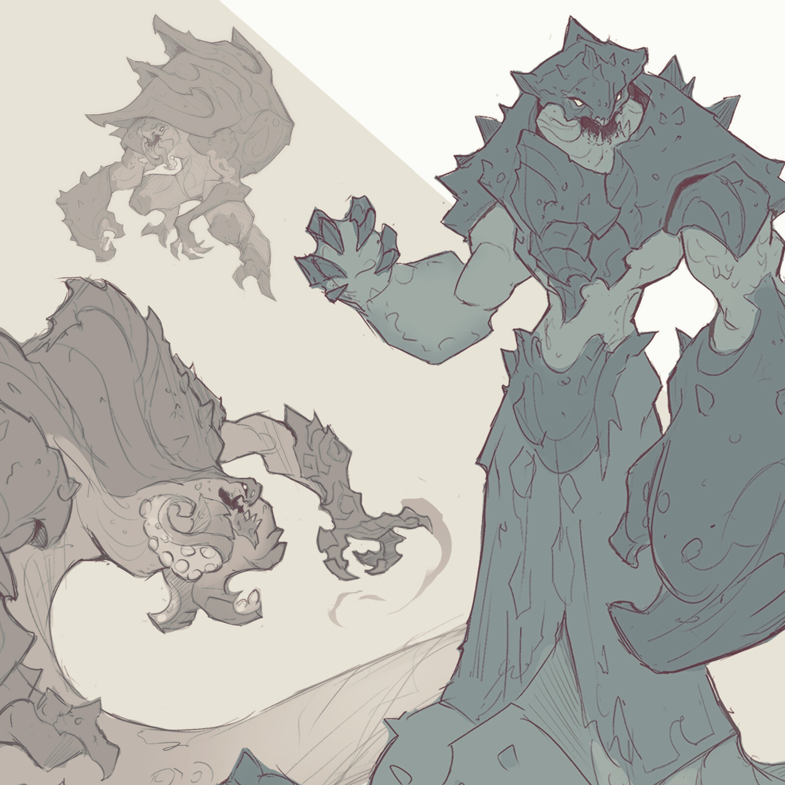 ArtStation - Sea Demon Character Sketches