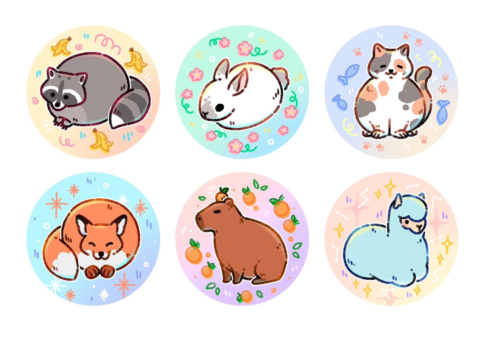 ArtStation - Chonky animals - Set de botones