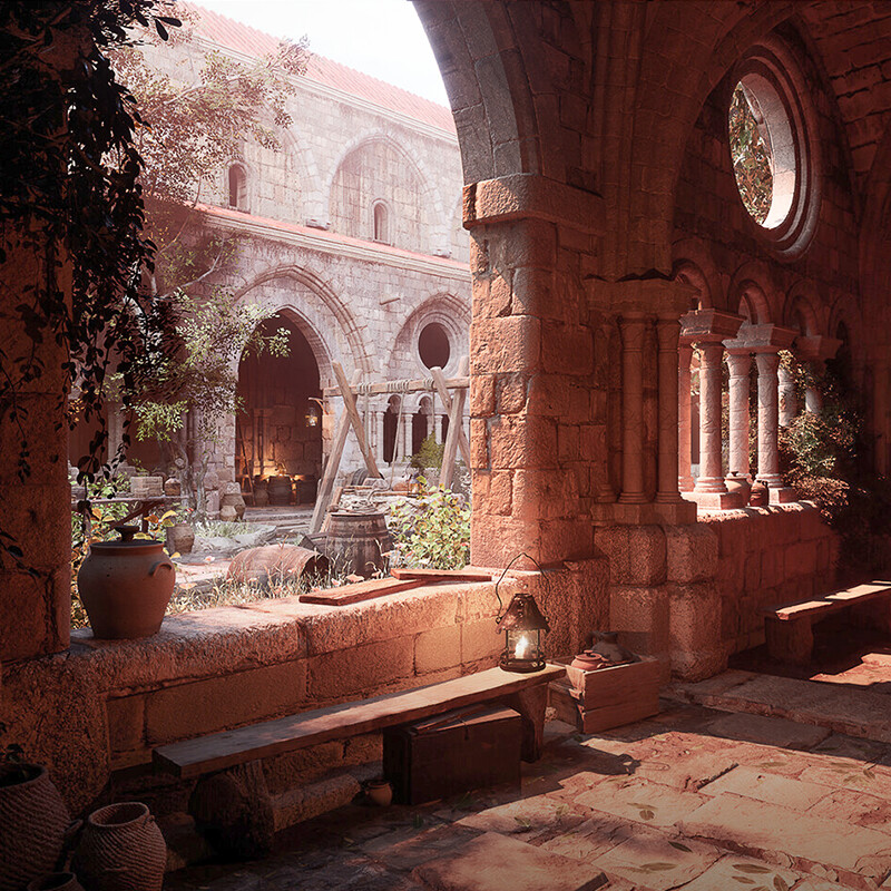 ArtStation - The Monastery Cloister