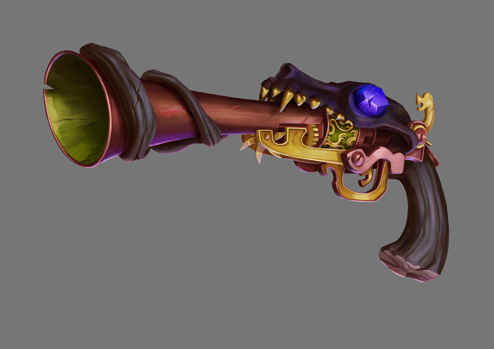 ArtStation - Skull gun / Props design