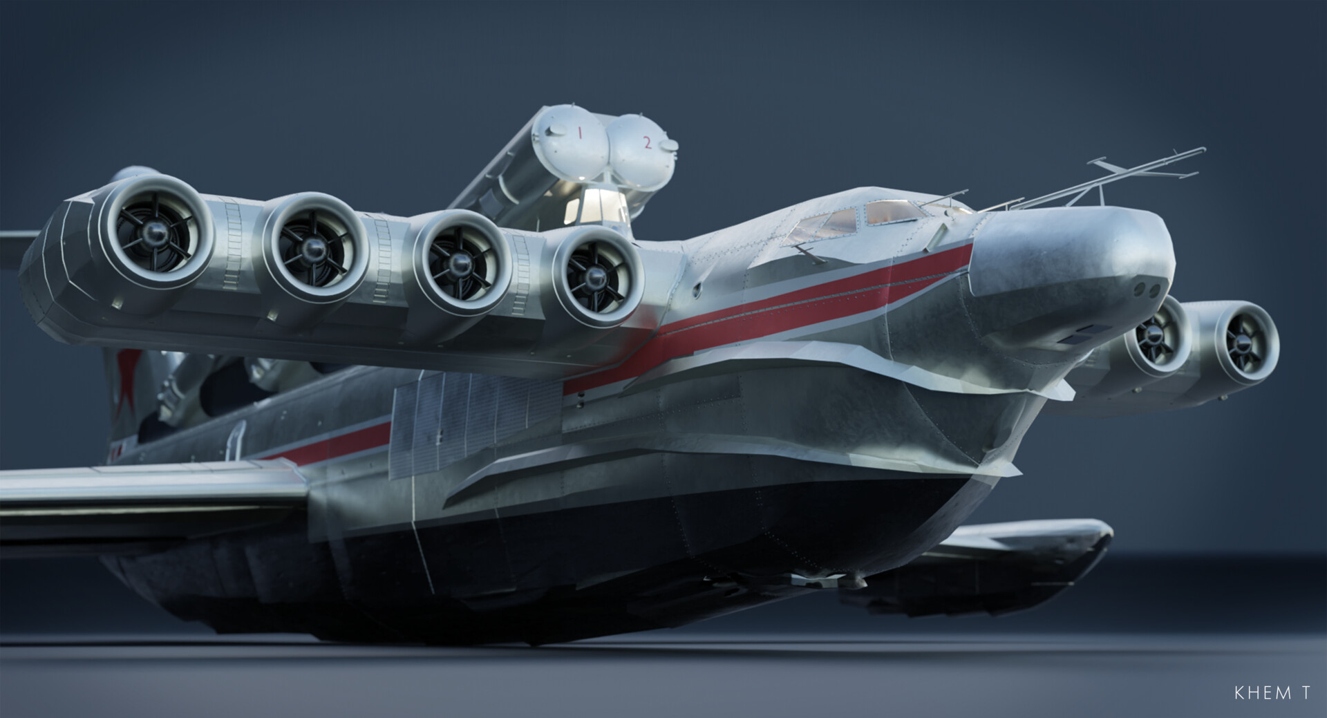 ArtStation - Lun Class Ekranoplan : 3d modelling