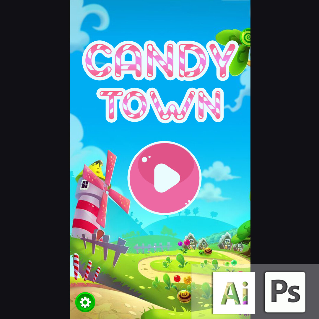 ArtStation - Candy Town Main Menu