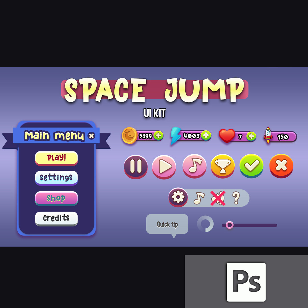 ArtStation - Space Jump UI KIT
