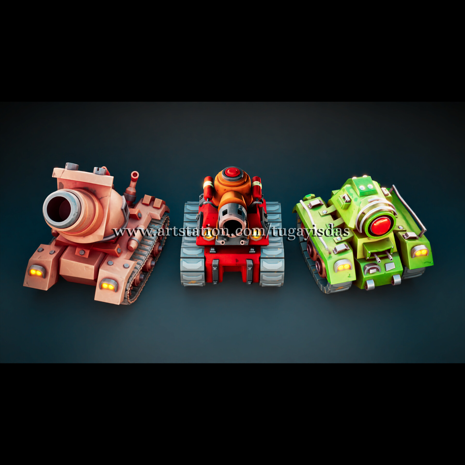 ArtStation - Stylized Tanks for Mobile Game