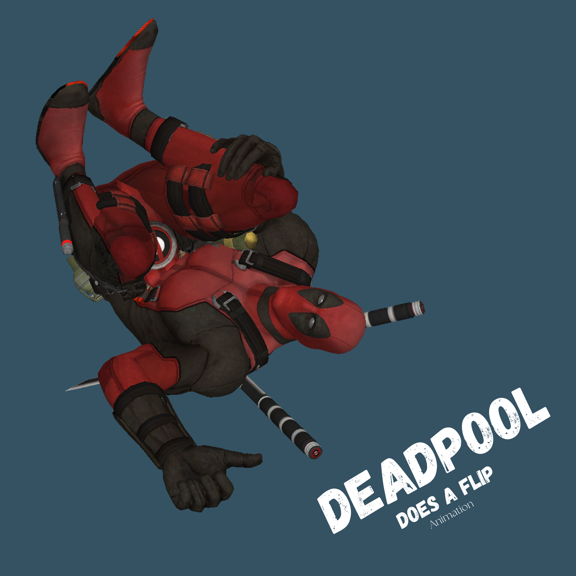 ArtStation - Deadpool does a flip - Animation